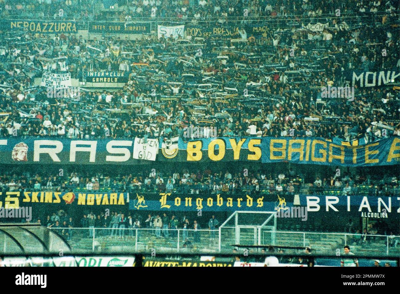 Italy ultras season 1990-91 uefa cup - in the photo - inter-rapid wien ...