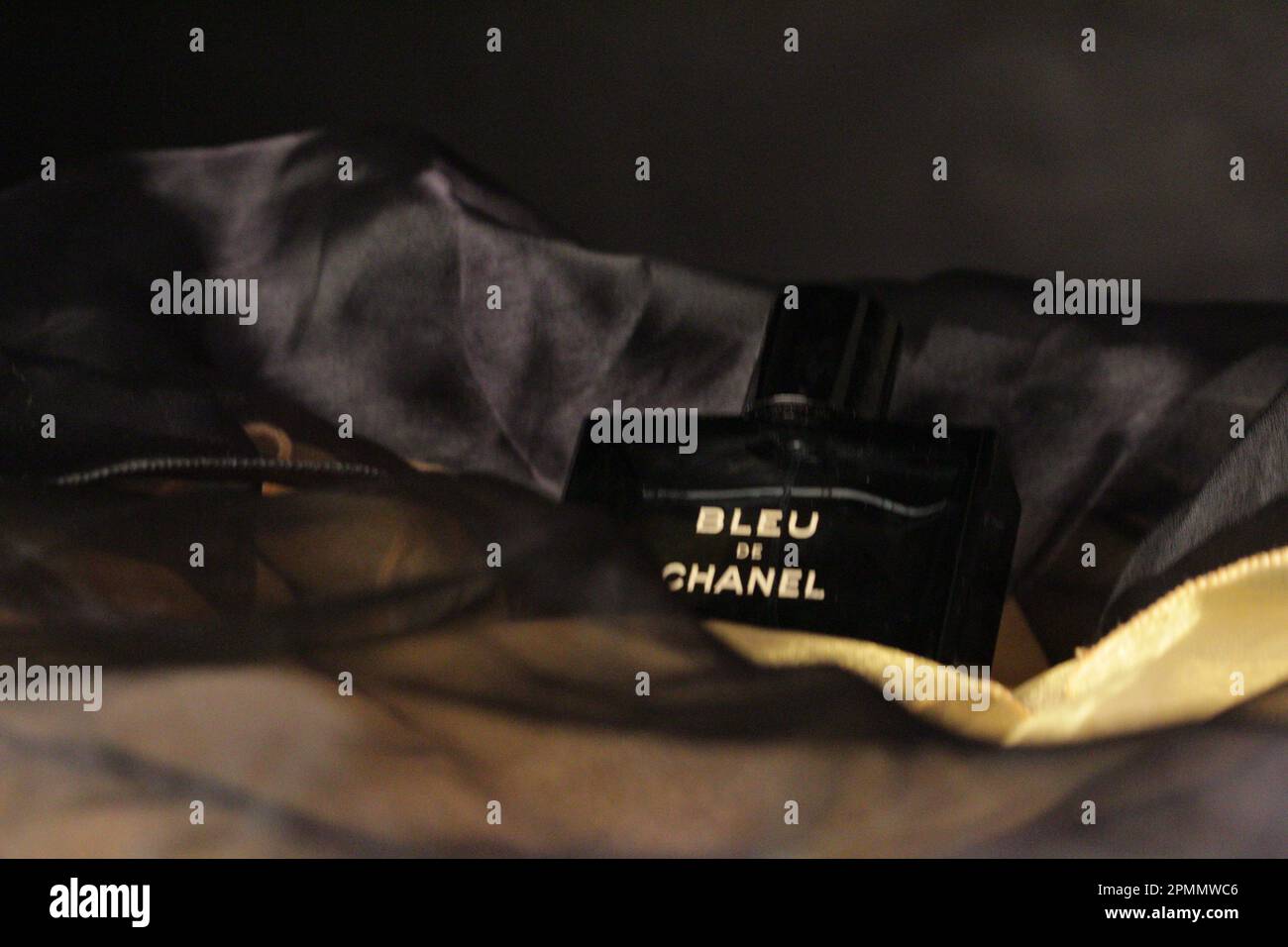 Blue De Chanel Perfume Advertising Stock Photo - Alamy