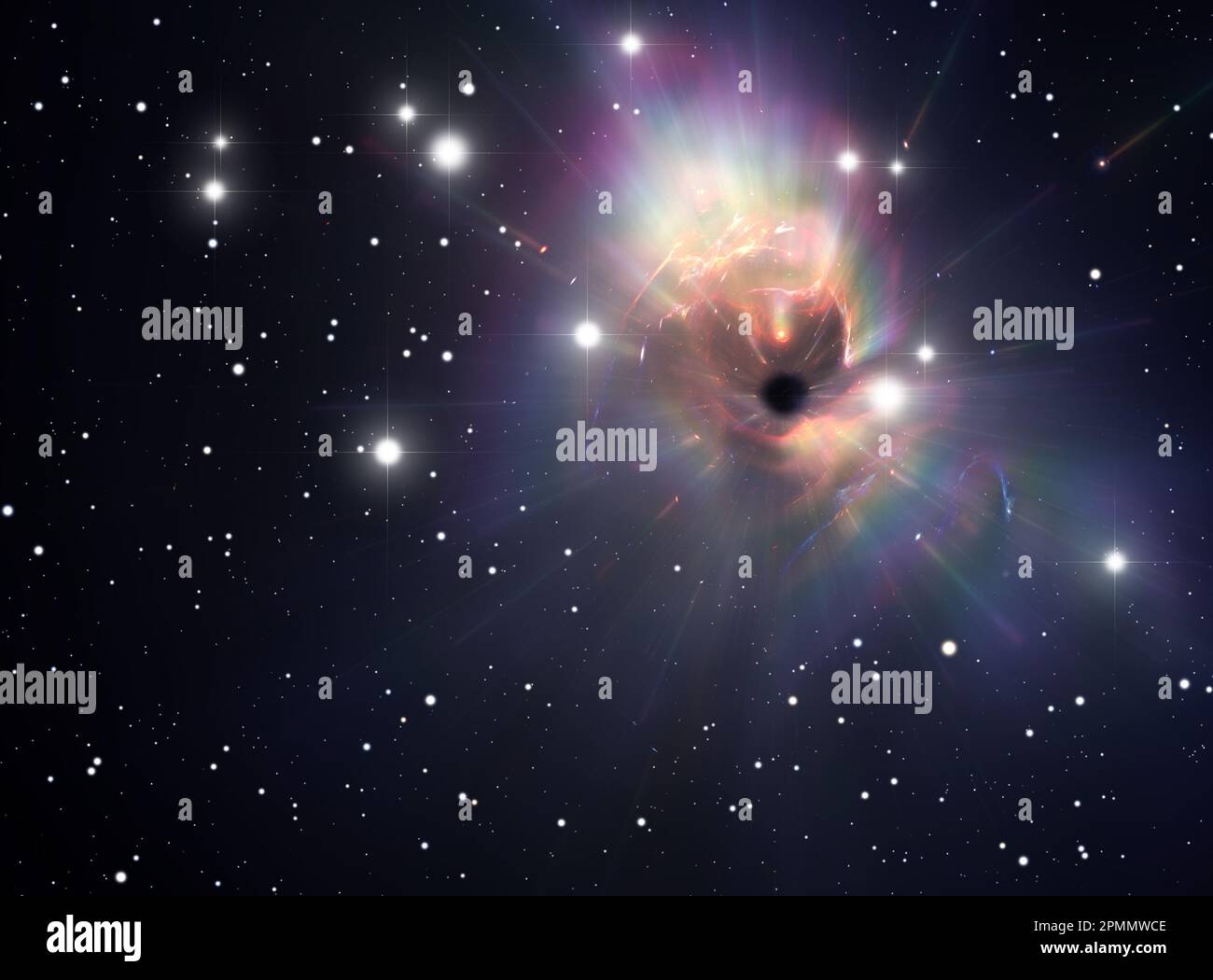 Black hole in the nebula Stock Photo - Alamy