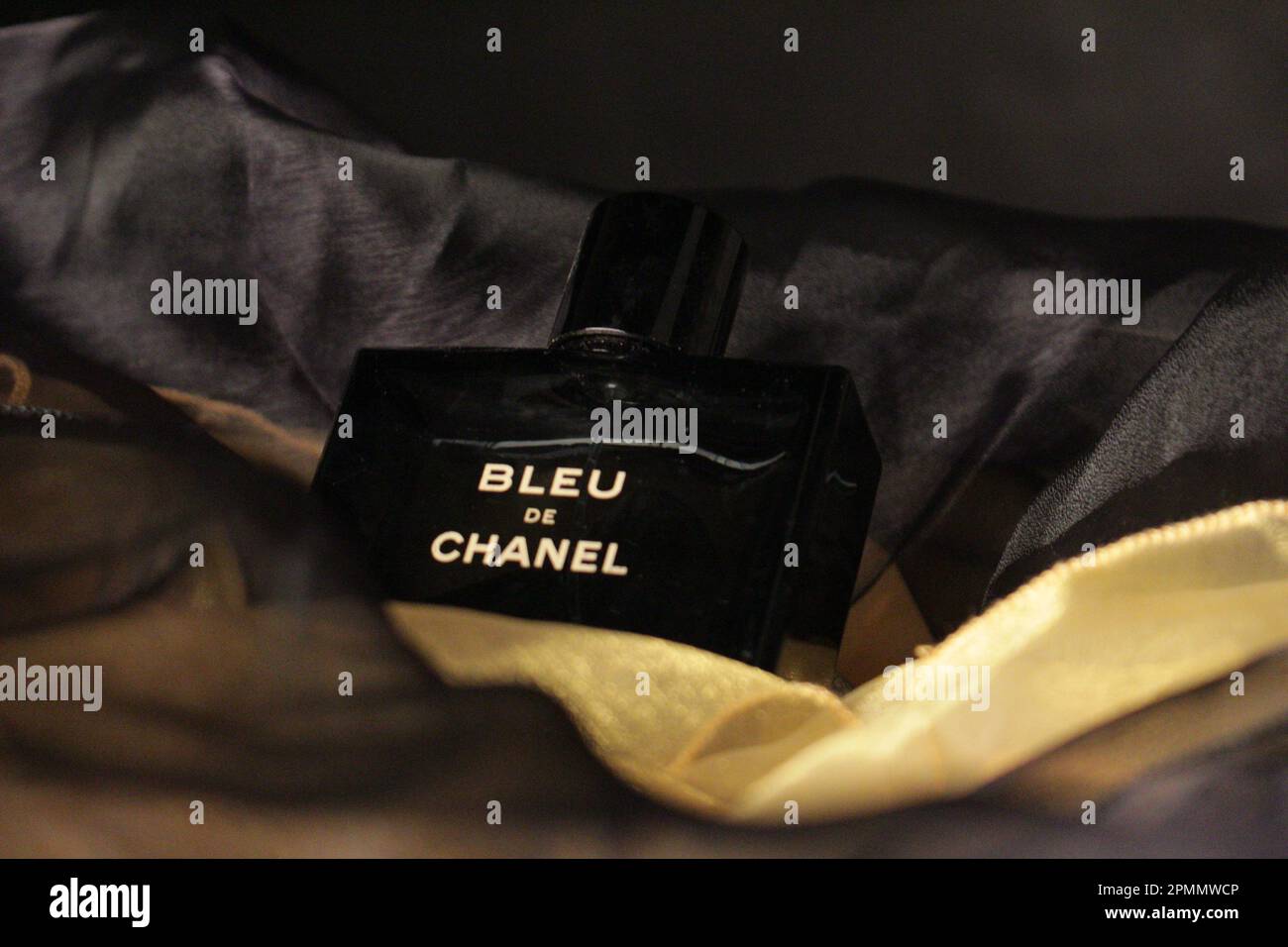 Blue De Chanel Perfume Advertising Stock Photo - Alamy