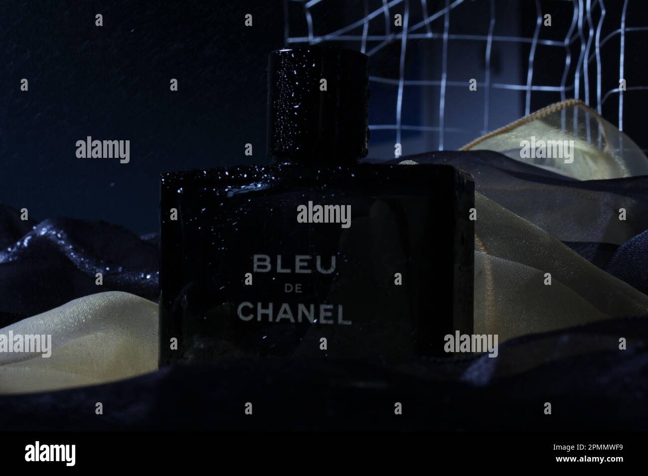 Blue De Chanel Perfume Advertising Stock Photo - Alamy