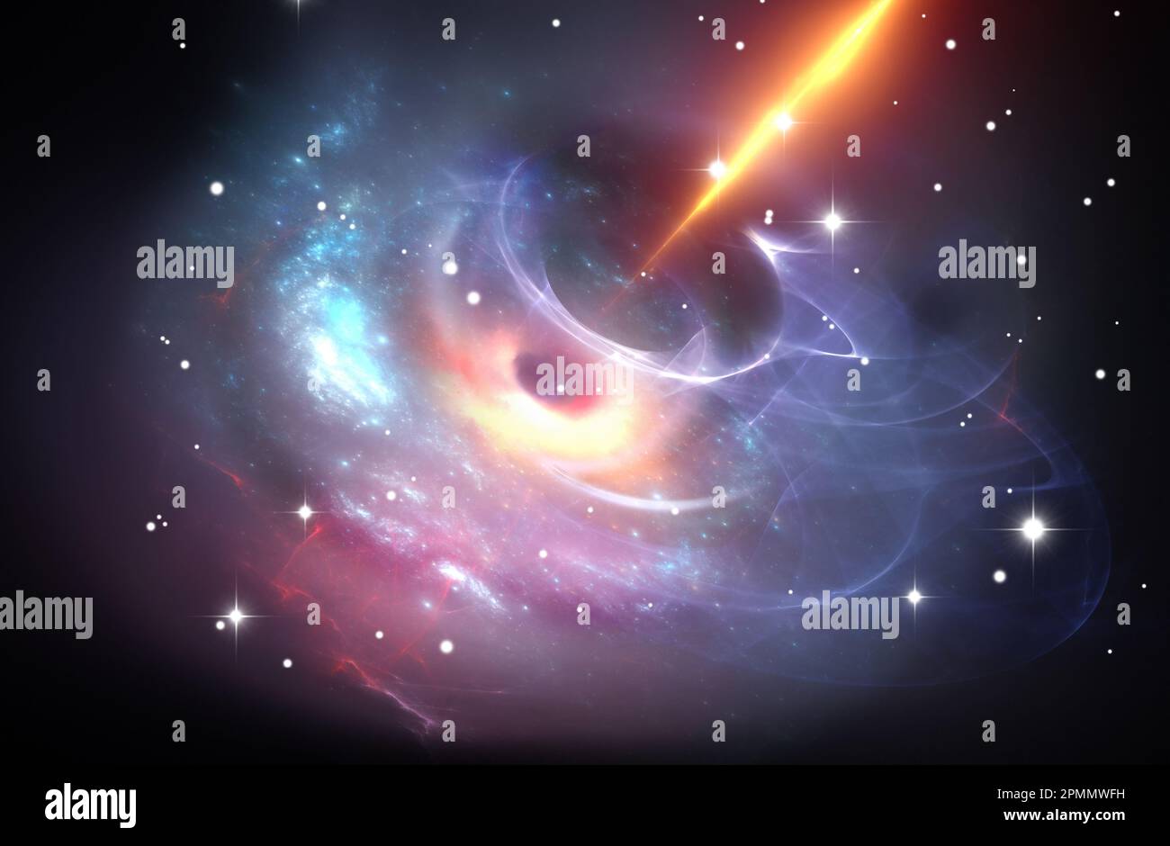 Supermassive black hole at the Milky Way Galactic Center Stock Photo - Alamy