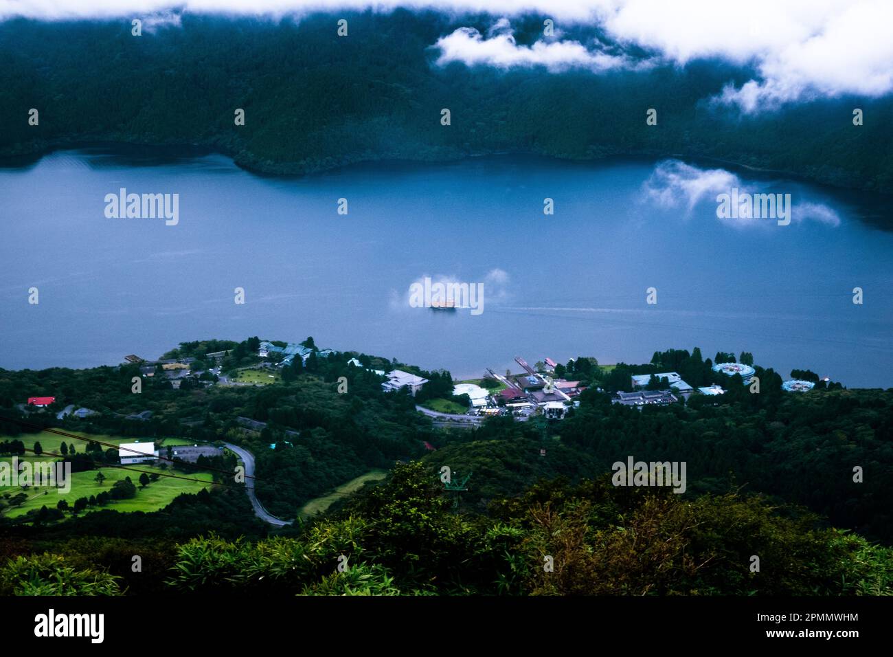 Aerial view lake ashi hi-res stock photography and images - Alamy
