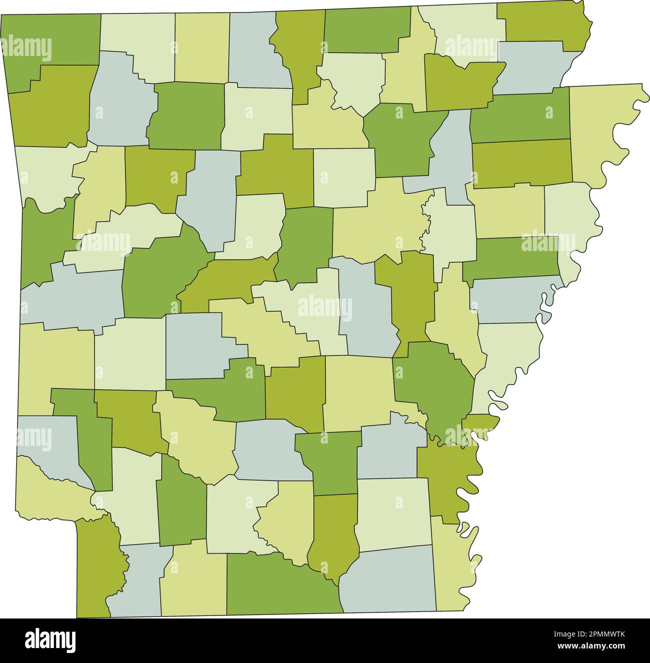 Highly detailed editable political map with separated layers. Arkansas ... Highly detailed editable political map with separated layers. Arkansas ...