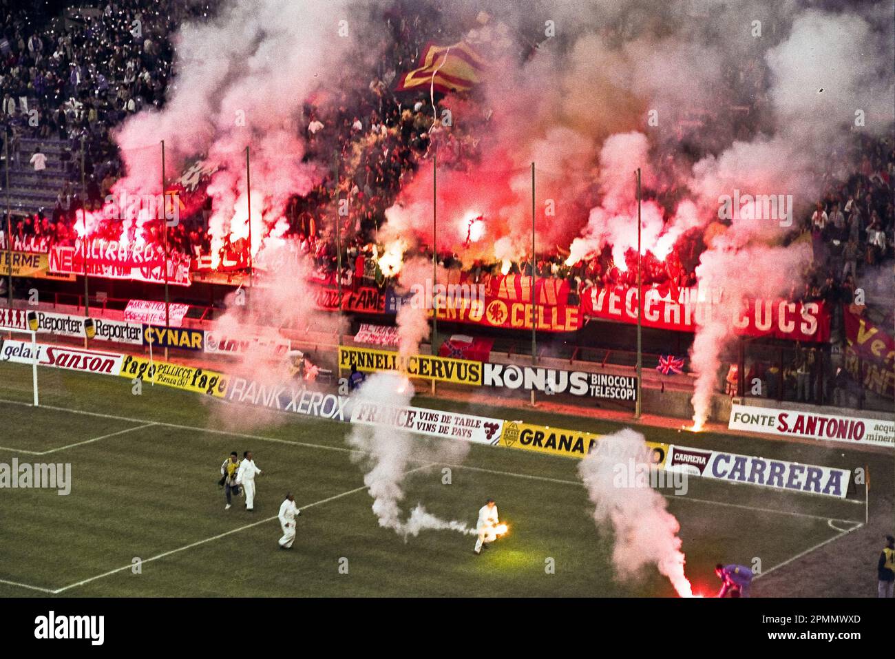 Italy ultras season 1990-91 final uefa cup - in the photo - inter-roma ...