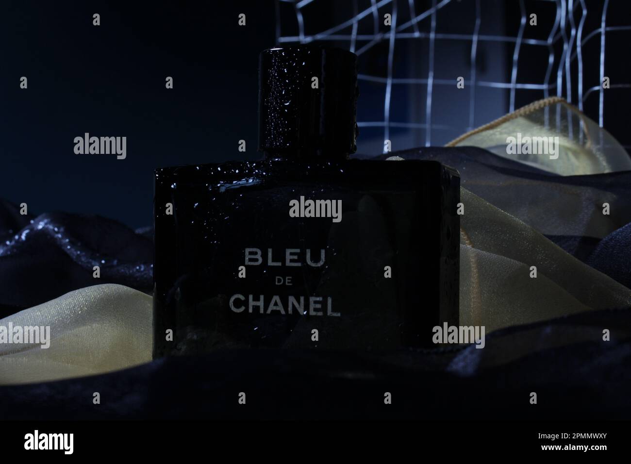 Blue De Chanel Perfume Advertising Stock Photo - Alamy