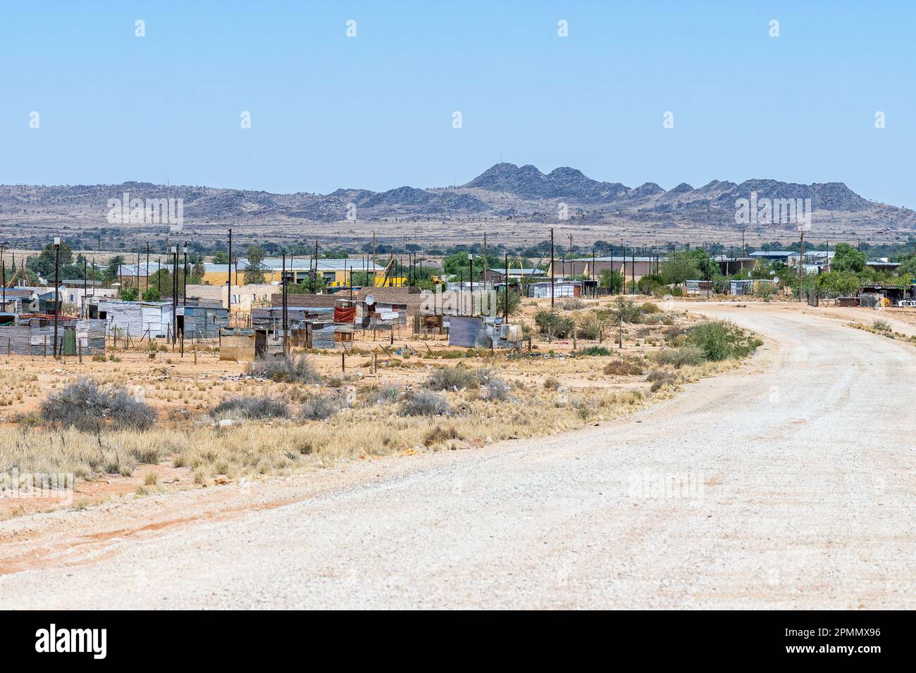 Kenhardt, South Africa - Feb 28 2023: Township houses and shacks in ...