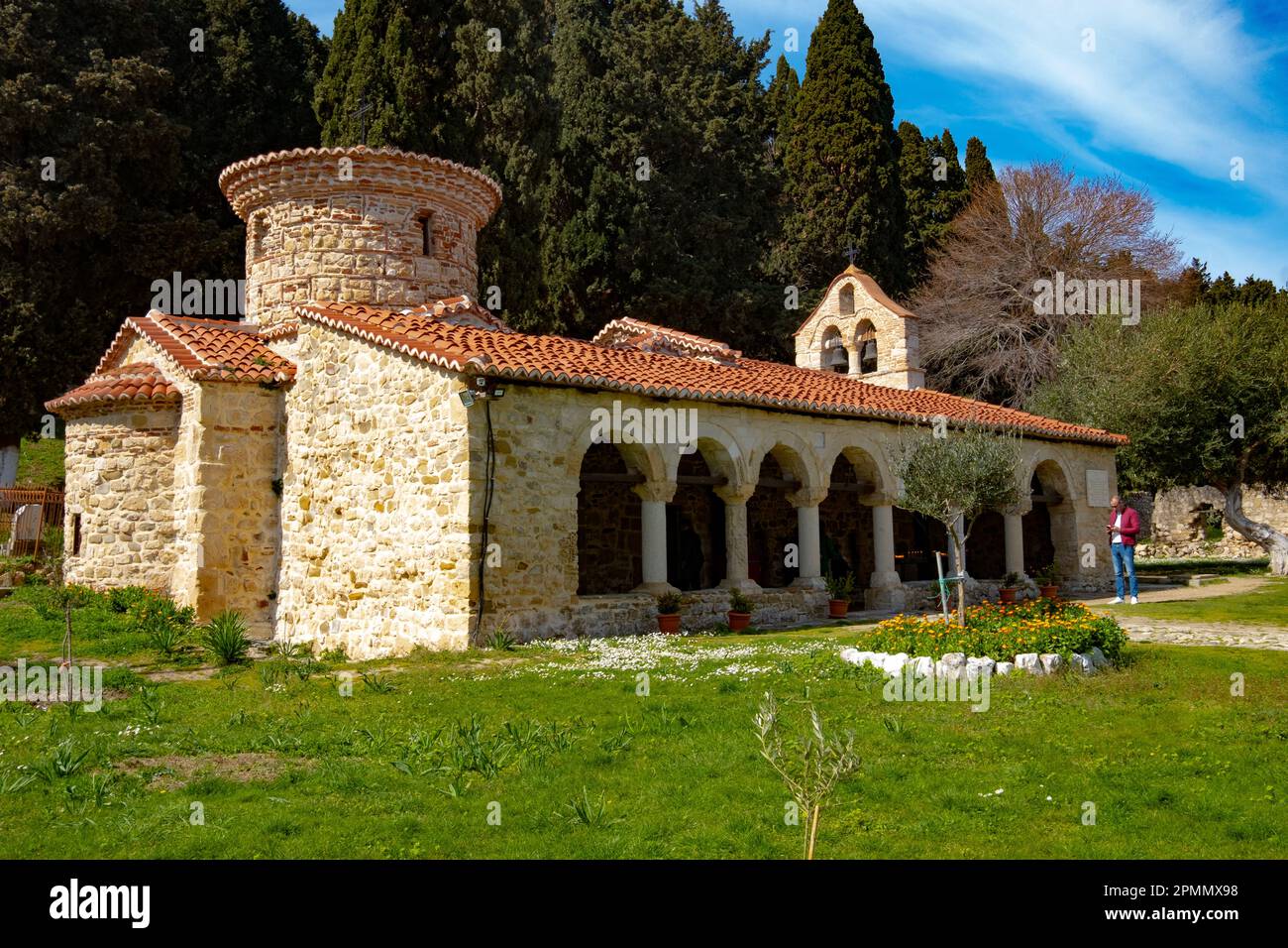 Church of St Mary's Monastery on the Island in Narta Lagoon Stock Photo ...