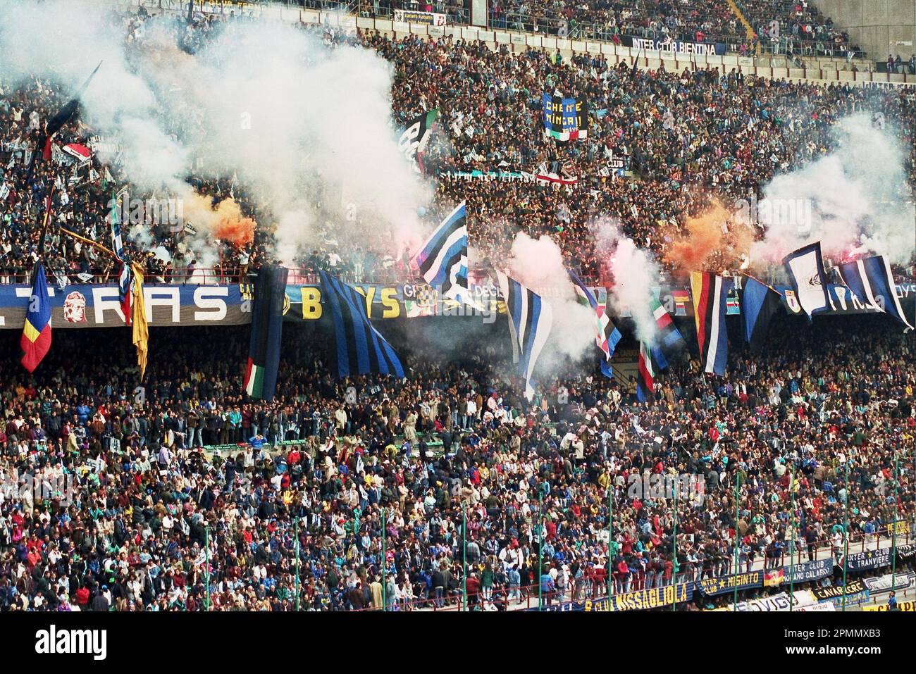 Italy ultras season 1990-91 Serie A - in the photo - inter-sampdoria ...