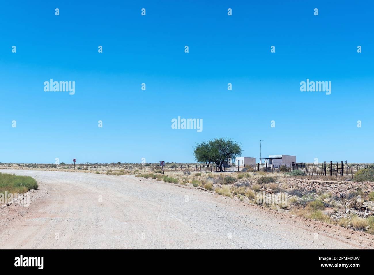 Kenhardt, South Africa - Feb 28 2023: Farm worker houses at Rugseer on ...