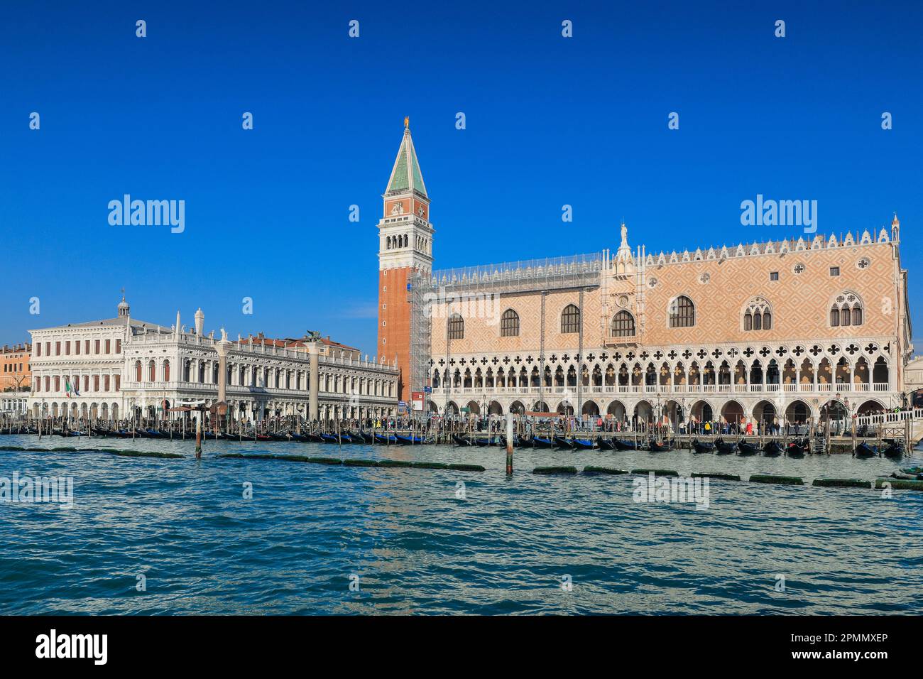 Venice Doge's Palace, Palazzo Ducale, and St Mark's Campanile tower ...