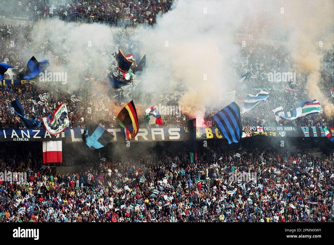 Italy ultras season 1990-91 Serie A - in the photo - inter-sampdoria ...