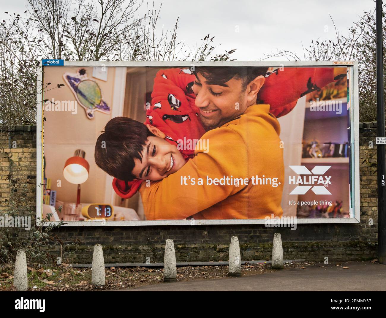 Bill board poster advertising Halifax bank, Oxford street Lincoln city ...