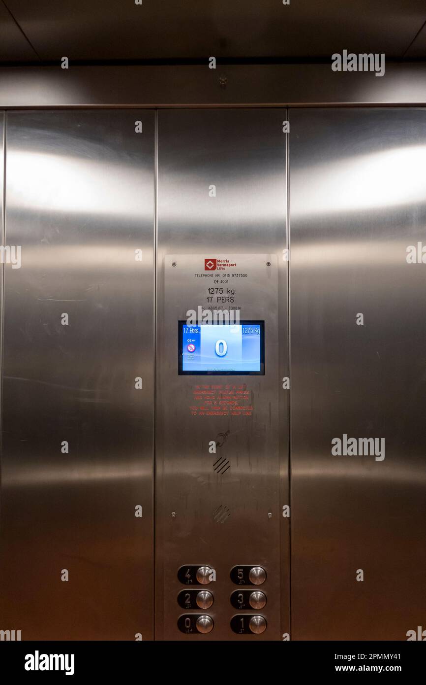 Inside passenger lift at ground floor level 2023 Stock Photo - Alamy