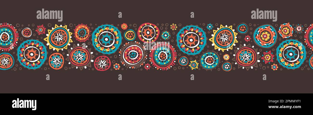 Hand drawn abstract seamless pattern, ethnic background, african style ...