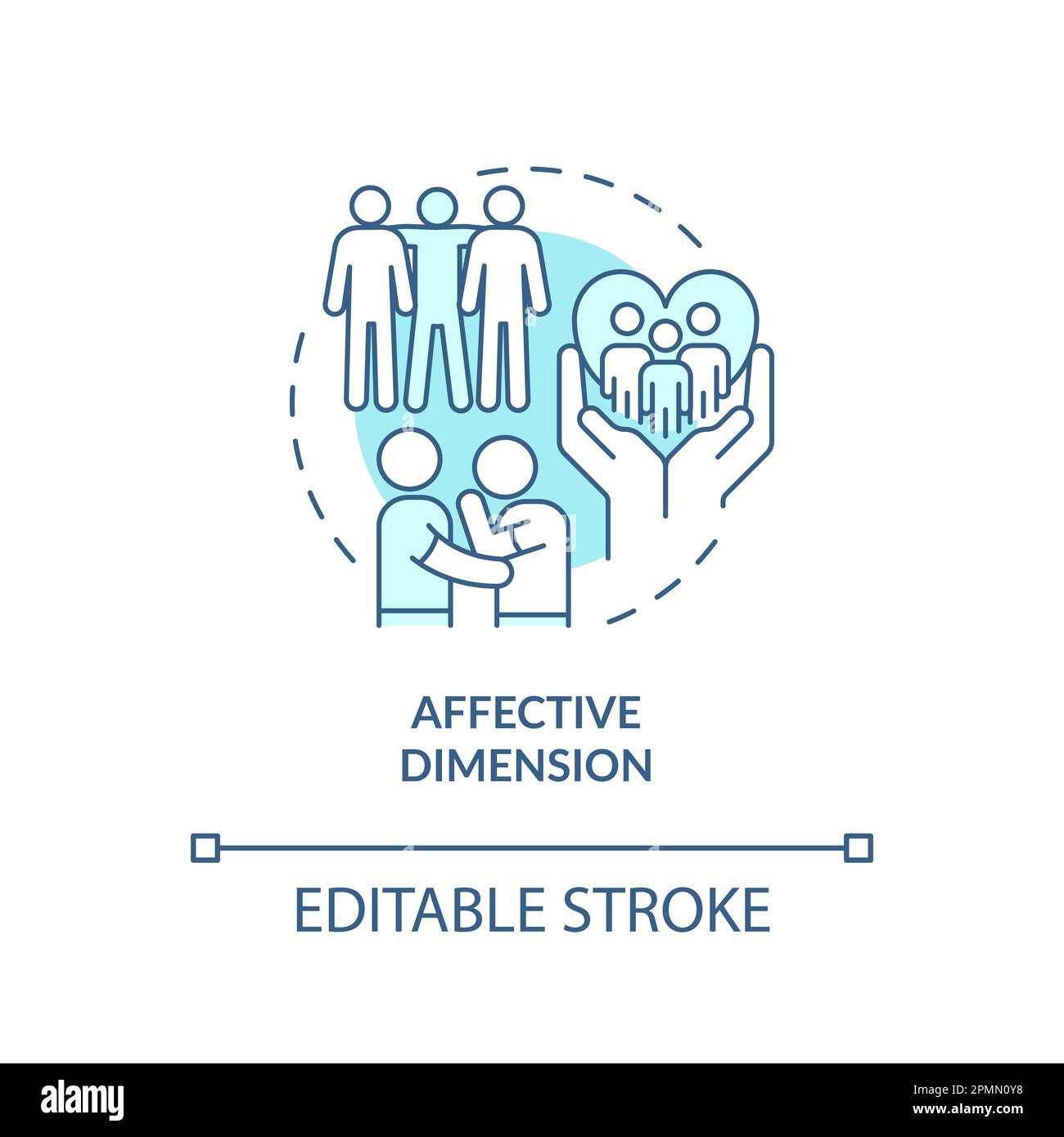 Affective dimension turquoise concept icon Stock Vector Image & Art - Alamy