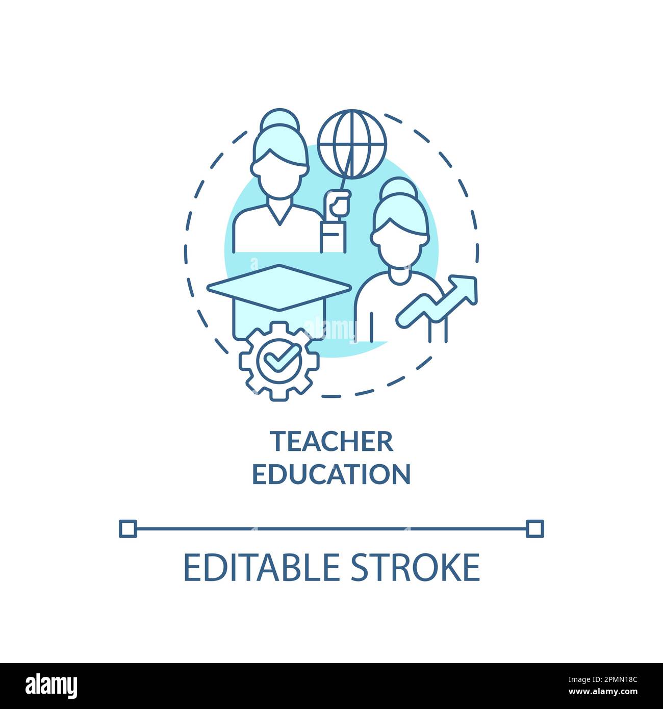 Teacher education turquoise concept icon Stock Vector Image & Art - Alamy