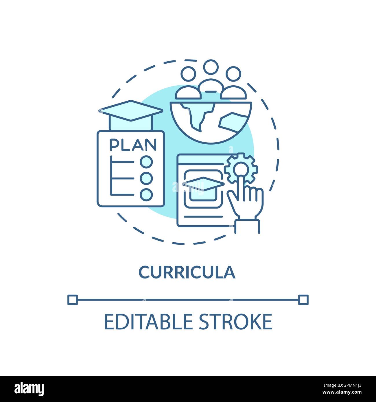 Curricula turquoise concept icon Stock Vector Image & Art - Alamy