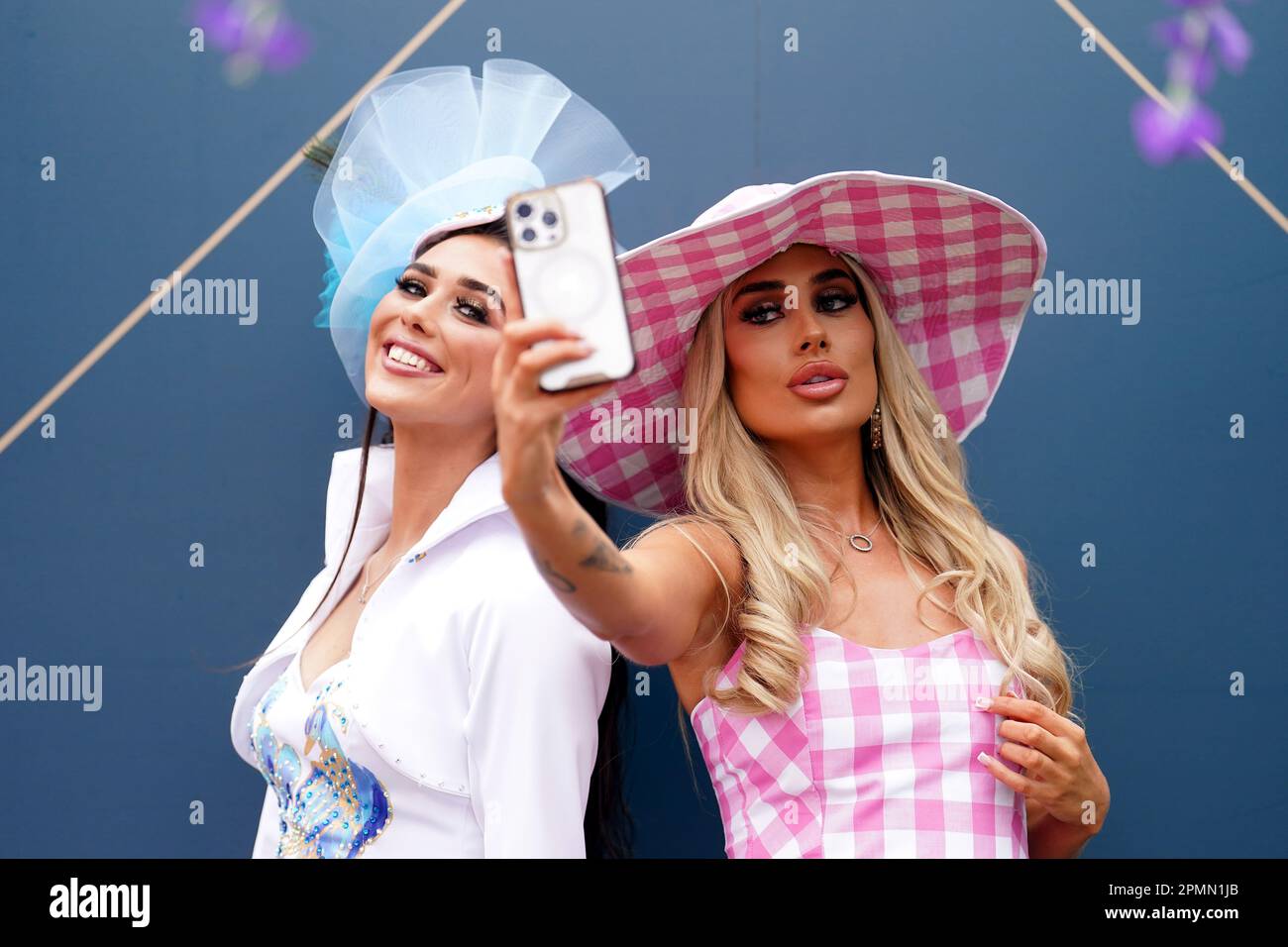 Racegoers Louise Foley and Lizzie Dagnell during day two of the Randox ...
