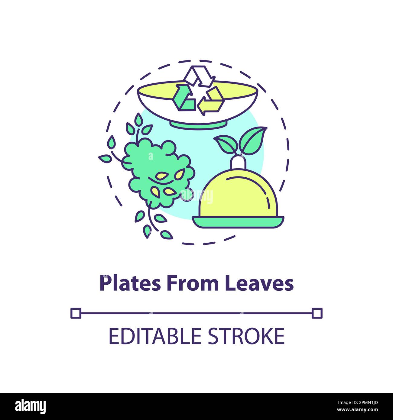 Leaf plates Stock Vector Images - Alamy