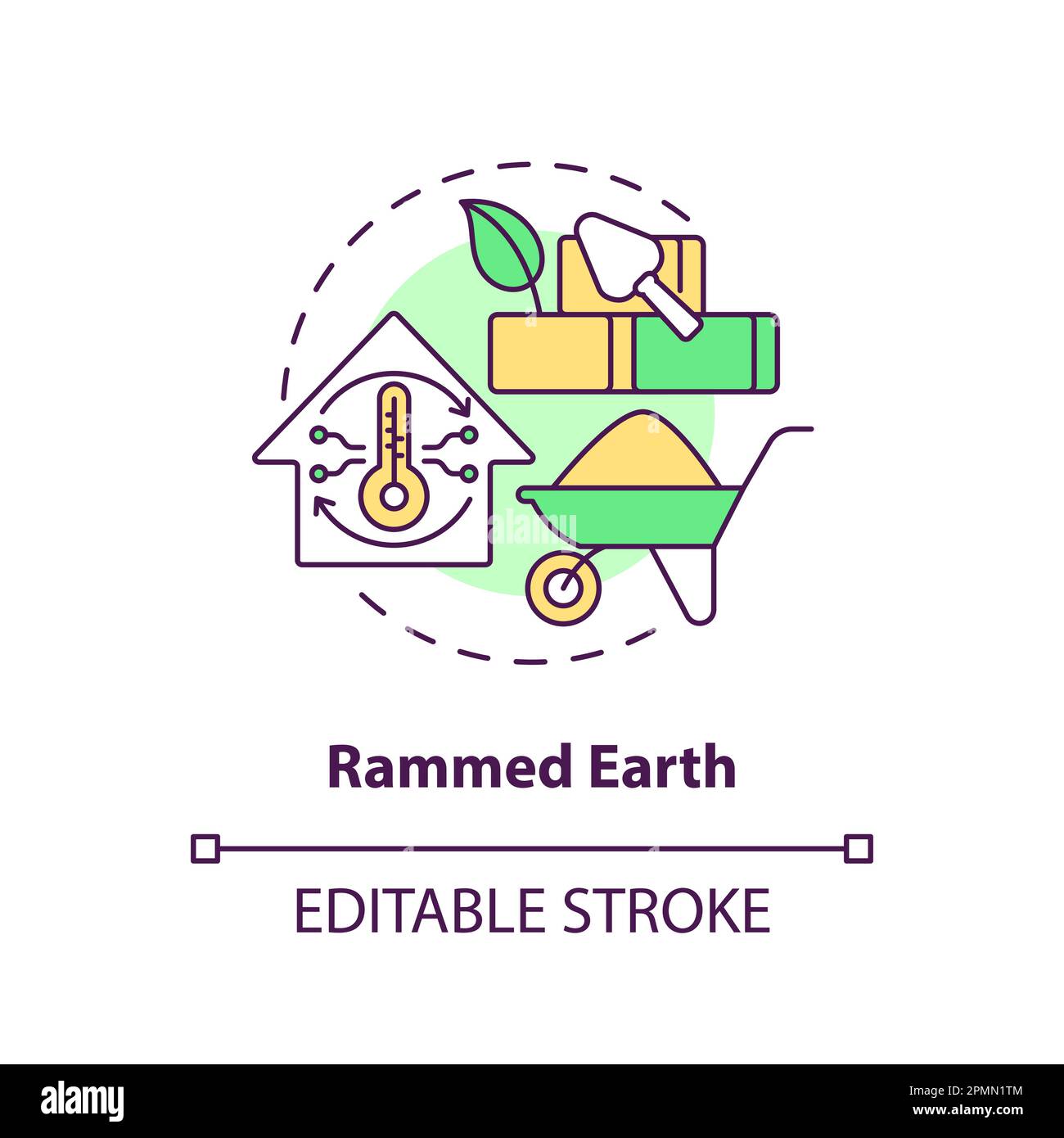 Rammed earth wall Stock Vector Images - Alamy