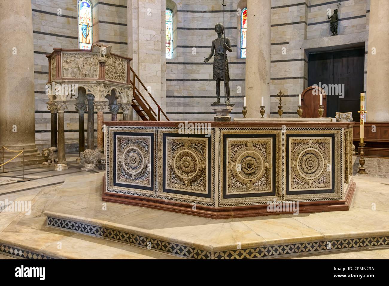 interior shot of The Baptistry of St. John, Battistero di San Giovanni ...