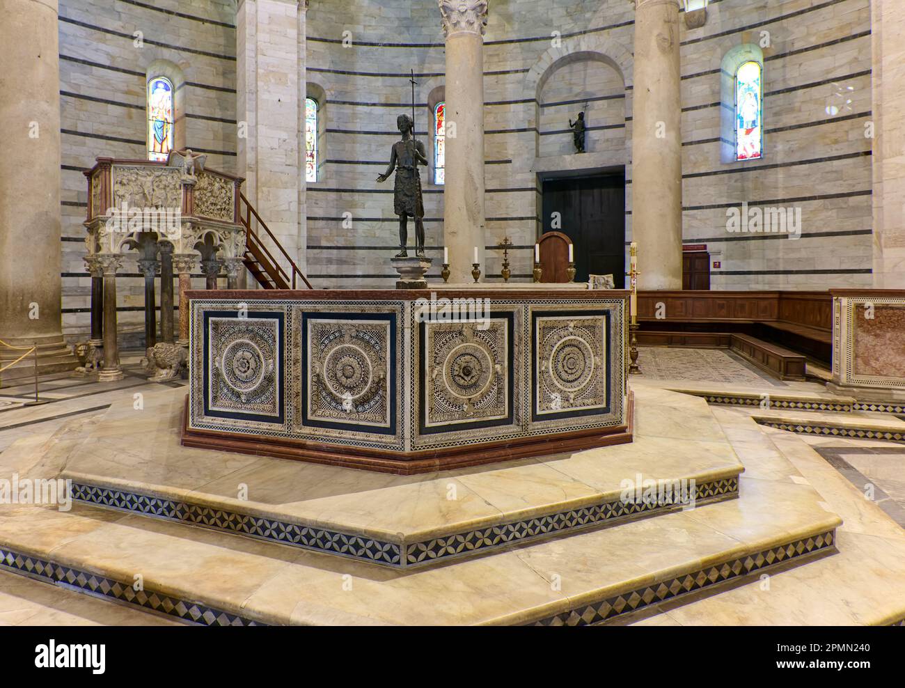 interior shot of The Baptistry of St. John, Battistero di San Giovanni ...