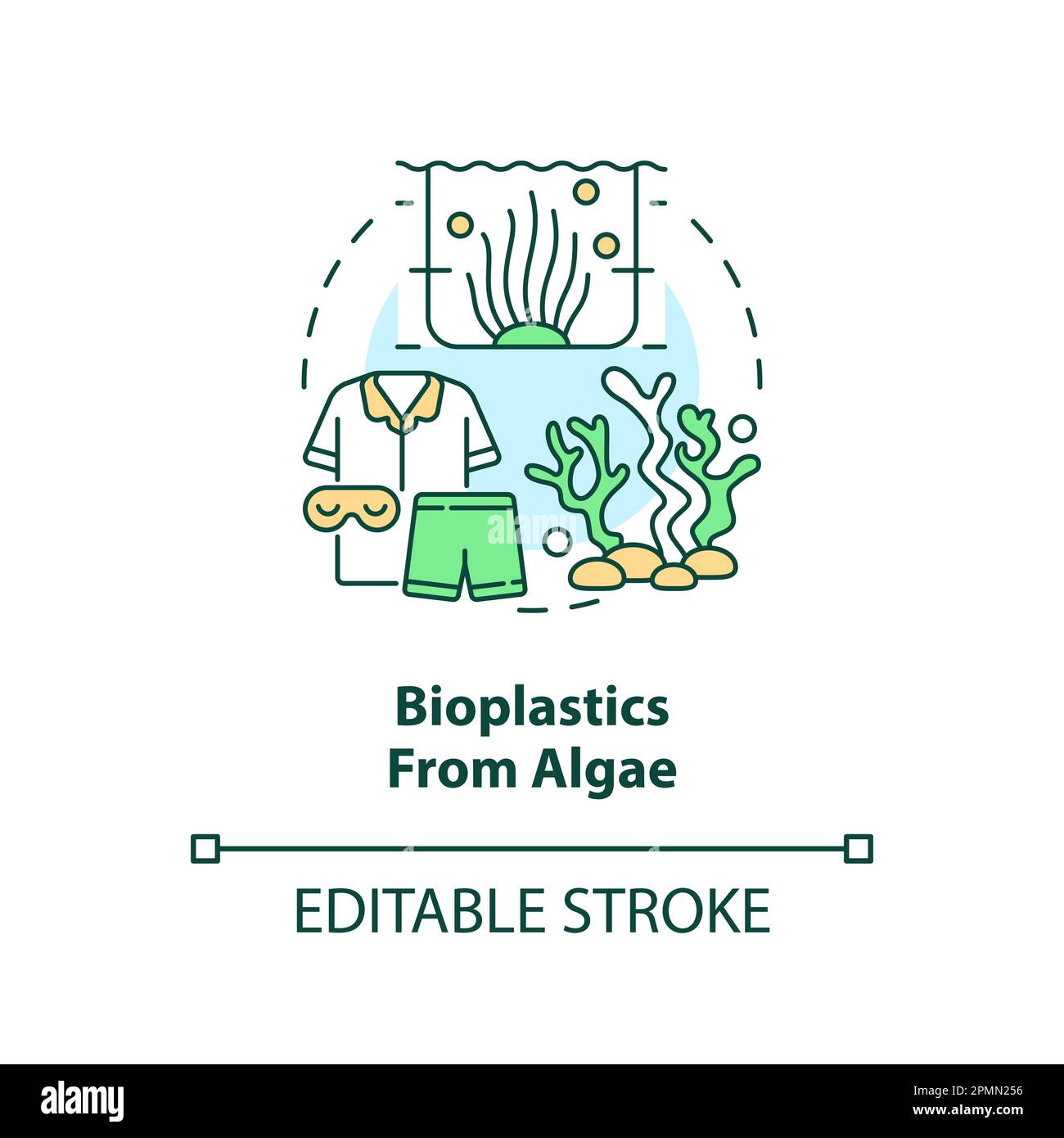 Bioplastics from algae concept icon Stock Vector Image & Art - Alamy