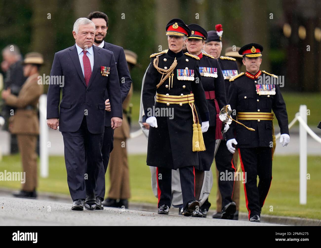 King Abdullah II of Jordan arrives for the 200th Sovereign's Parade at ...