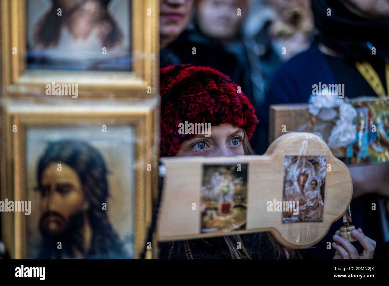 Jerusalem, Israel. 14th Apr, 2023. Christians Orthodox march with ...