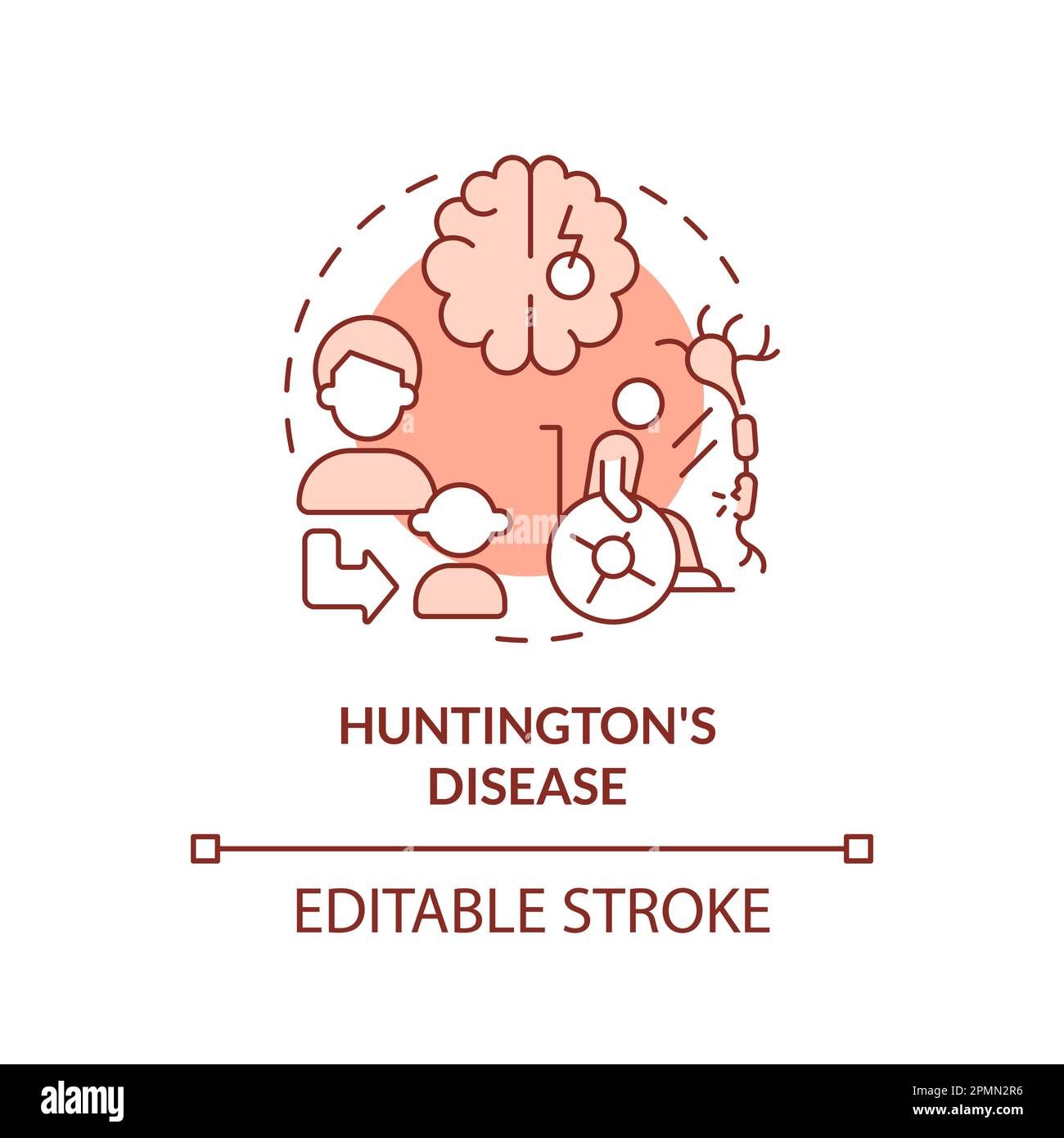 Huntington disease red concept icon Stock Vector Image & Art - Alamy