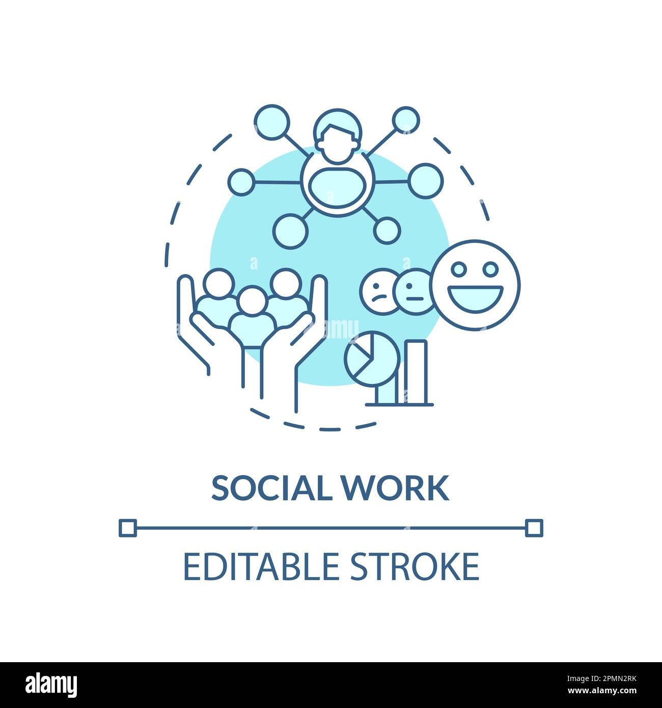 Social work blue concept icon Stock Vector Image & Art - Alamy