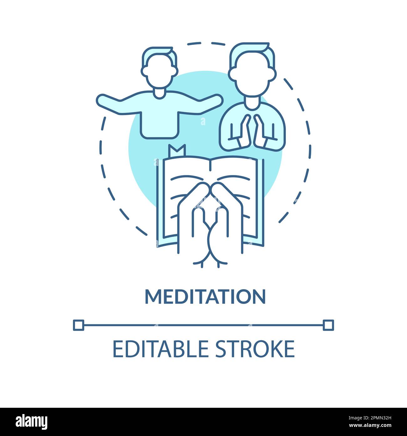 Meditation turquoise concept icon Stock Vector Image & Art - Alamy