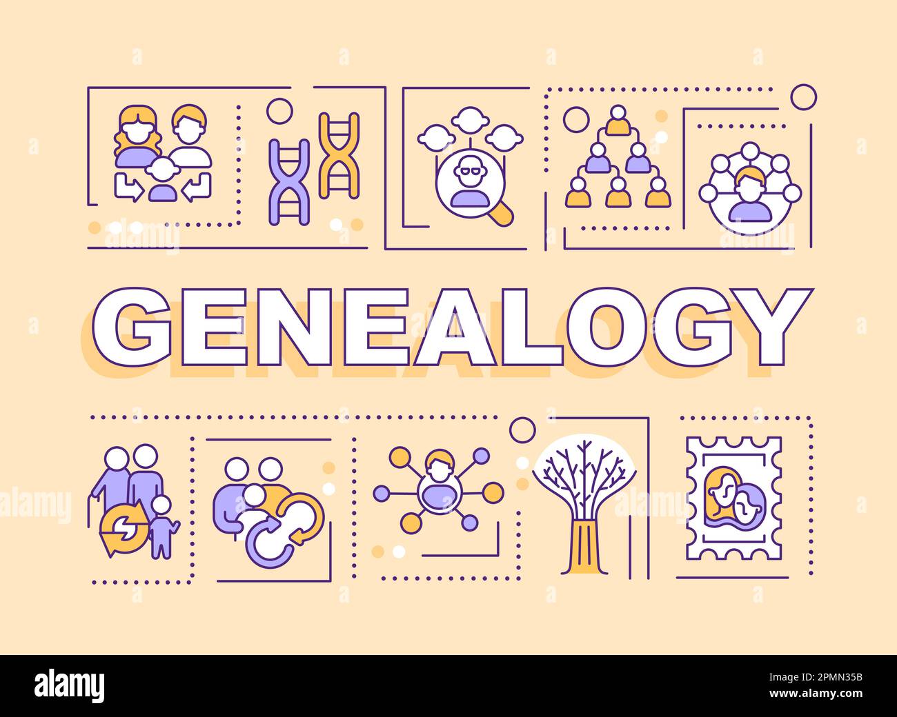 Family tree title page design hi-res stock photography and images - Alamy