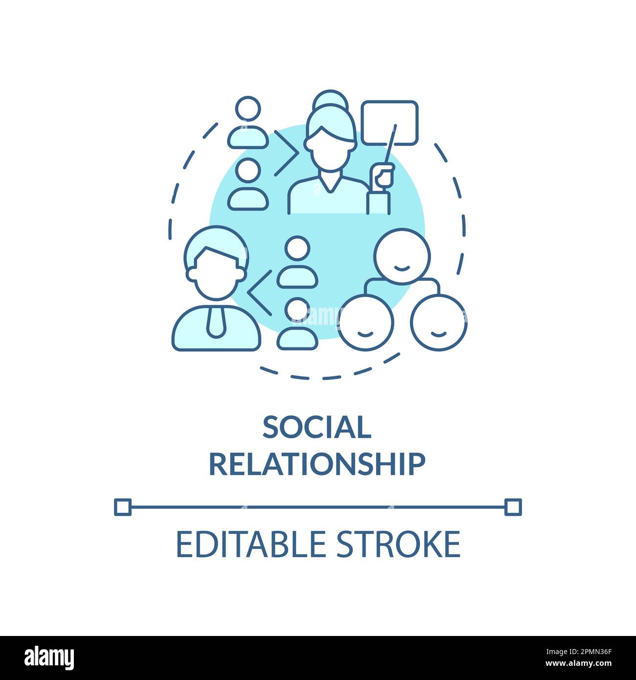 Social relationship blue concept icon Stock Vector Image & Art - Alamy