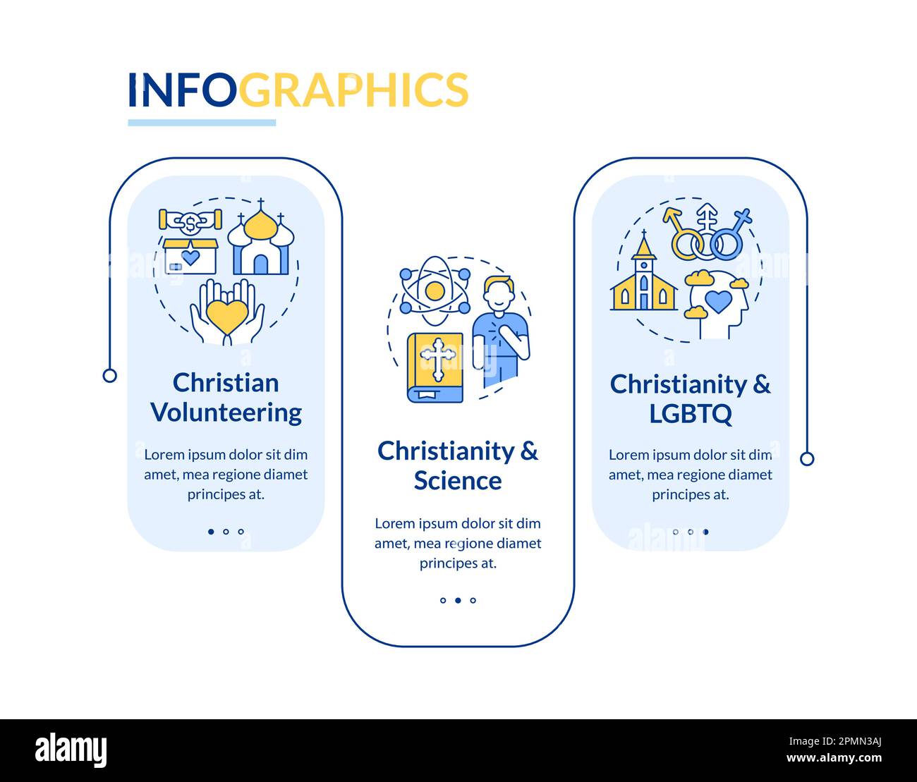 Modern Christianity rectangle infographic template Stock Vector Image ...