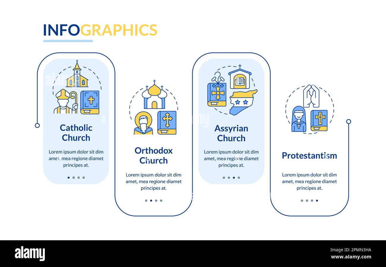 Christian Churches Rectangle Infographic Template Stock Vector Image And Art Alamy