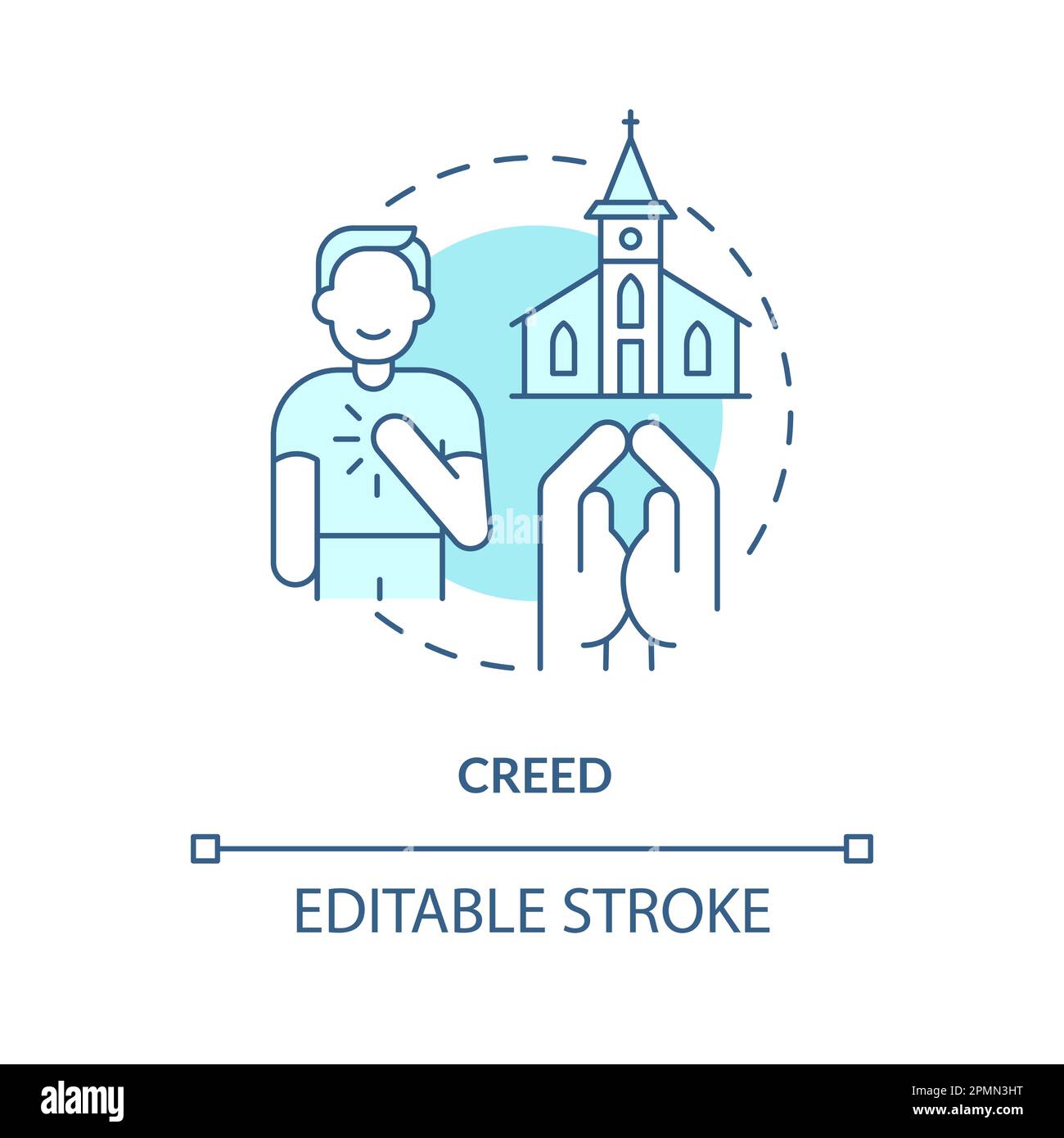 Creed turquoise concept icon Stock Vector Image & Art - Alamy