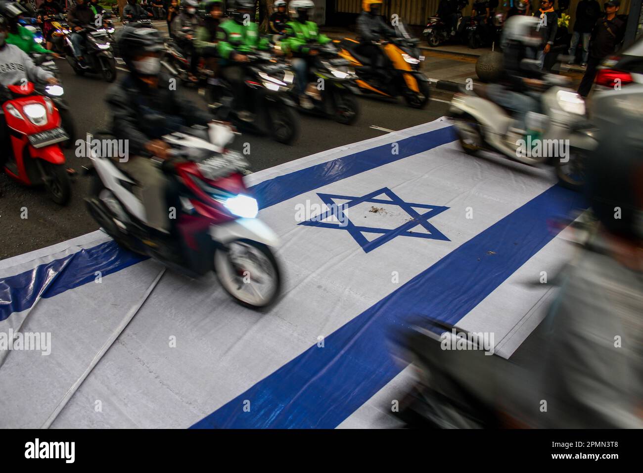 Bandung, West Java, Indonesia. 14th Apr, 2023. Indonesian Muslims place ...