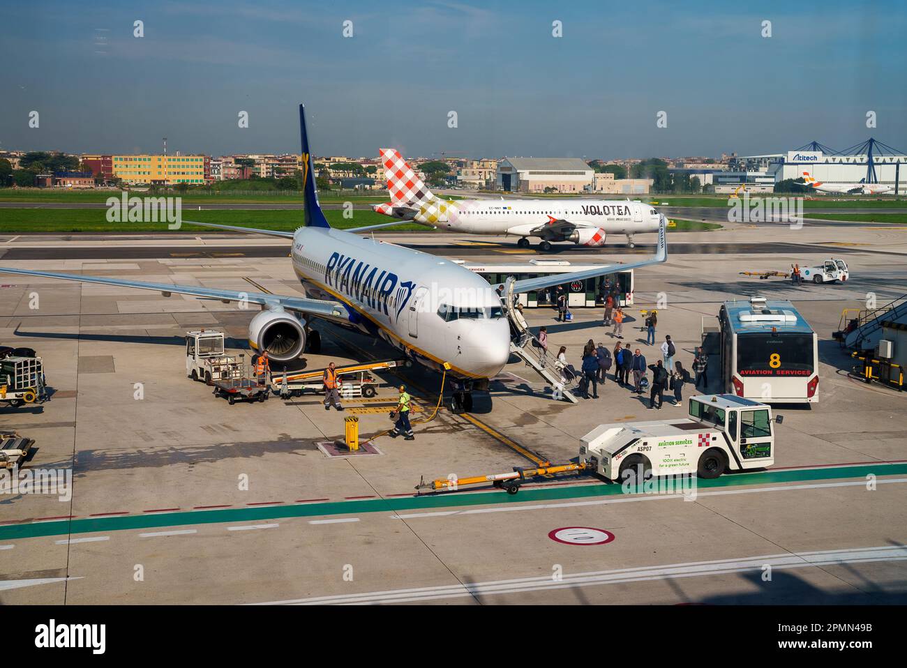 Italy, Naples - 24.10.2022: Ryanair plane at Capodichino airport Stock ...