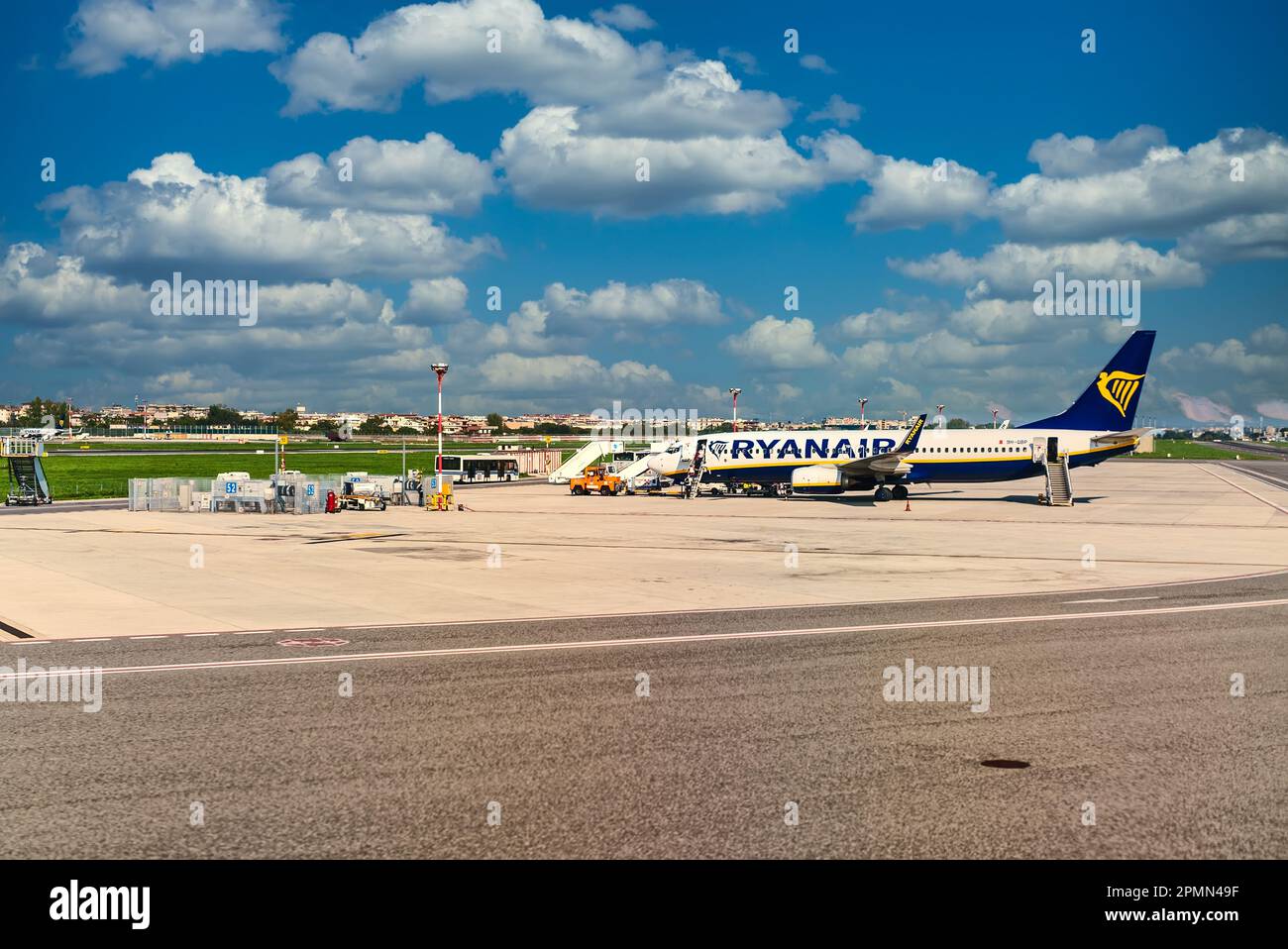 Italy, Naples - 24.10.2022: Ryanair plane at Capodichino airport Stock ...