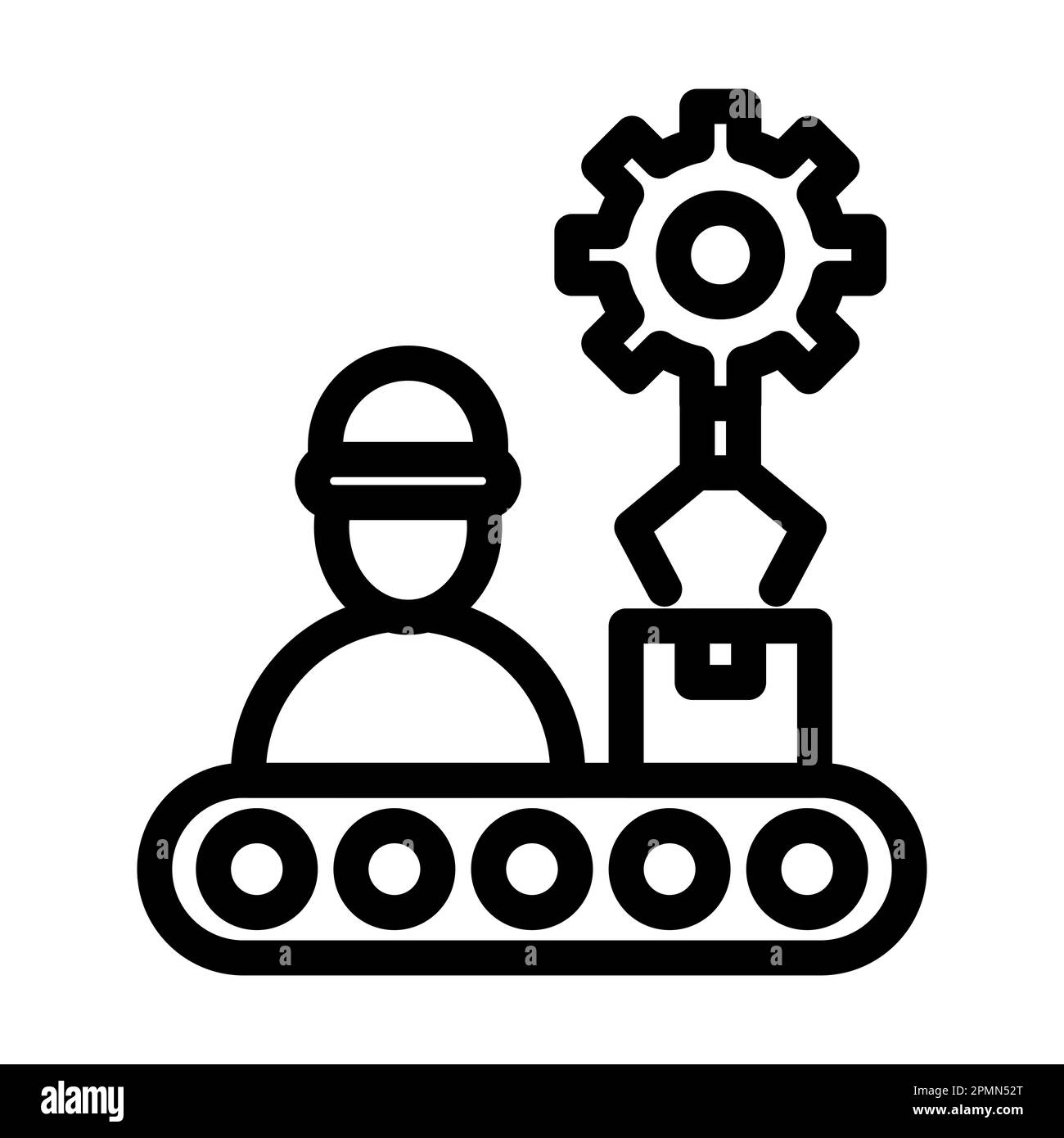 Manufacturing Vector Thick Line Icon For Personal And Commercial Use ...