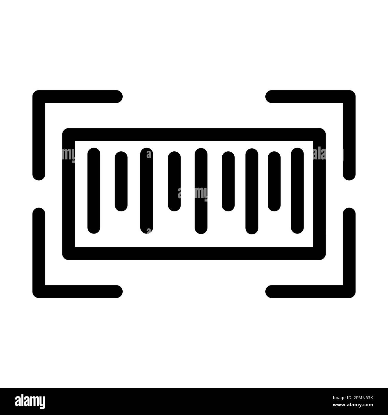 Bar Code Vector Thick Line Icon For Personal And Commercial Use Stock ...