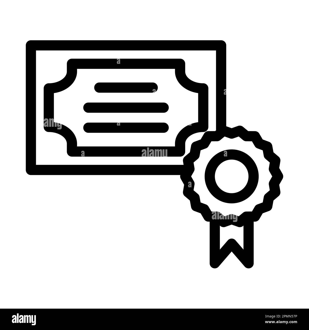 Certification Vector Thick Line Icon For Personal And Commercial Use ...