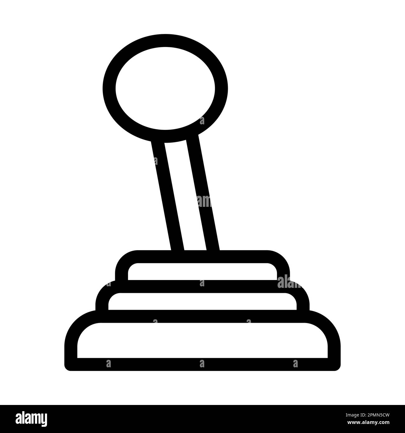 Gear Stick Vector Thick Line Icon For Personal And Commercial Use Stock ...