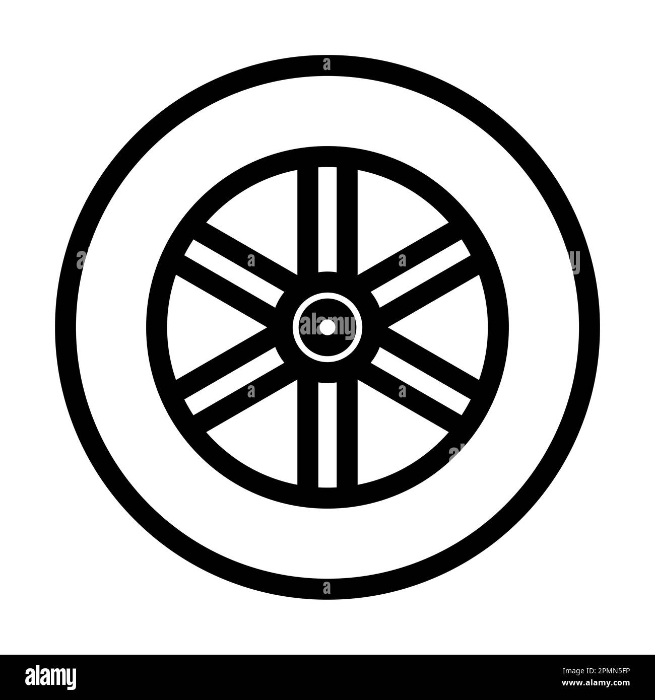 Wheel Vector Thick Line Icon For Personal And Commercial Use Stock Photo - Alamy