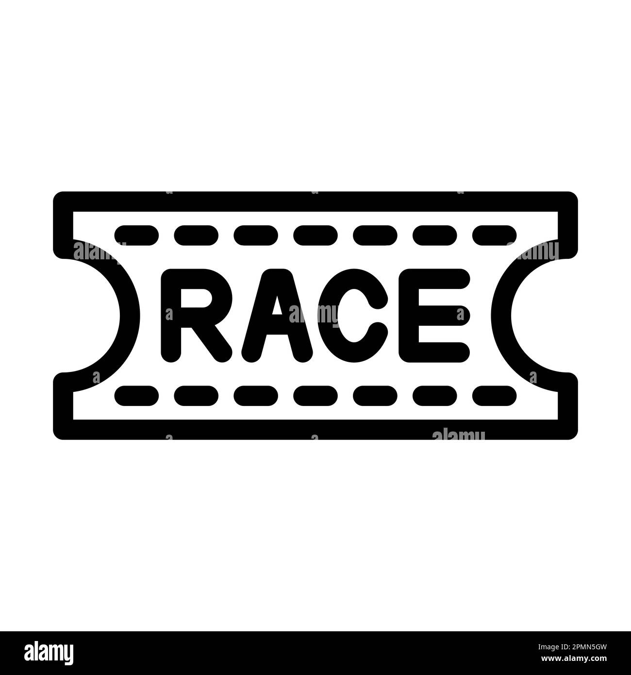 Race Pass Vector Thick Line Icon For Personal And Commercial Use Stock ...
