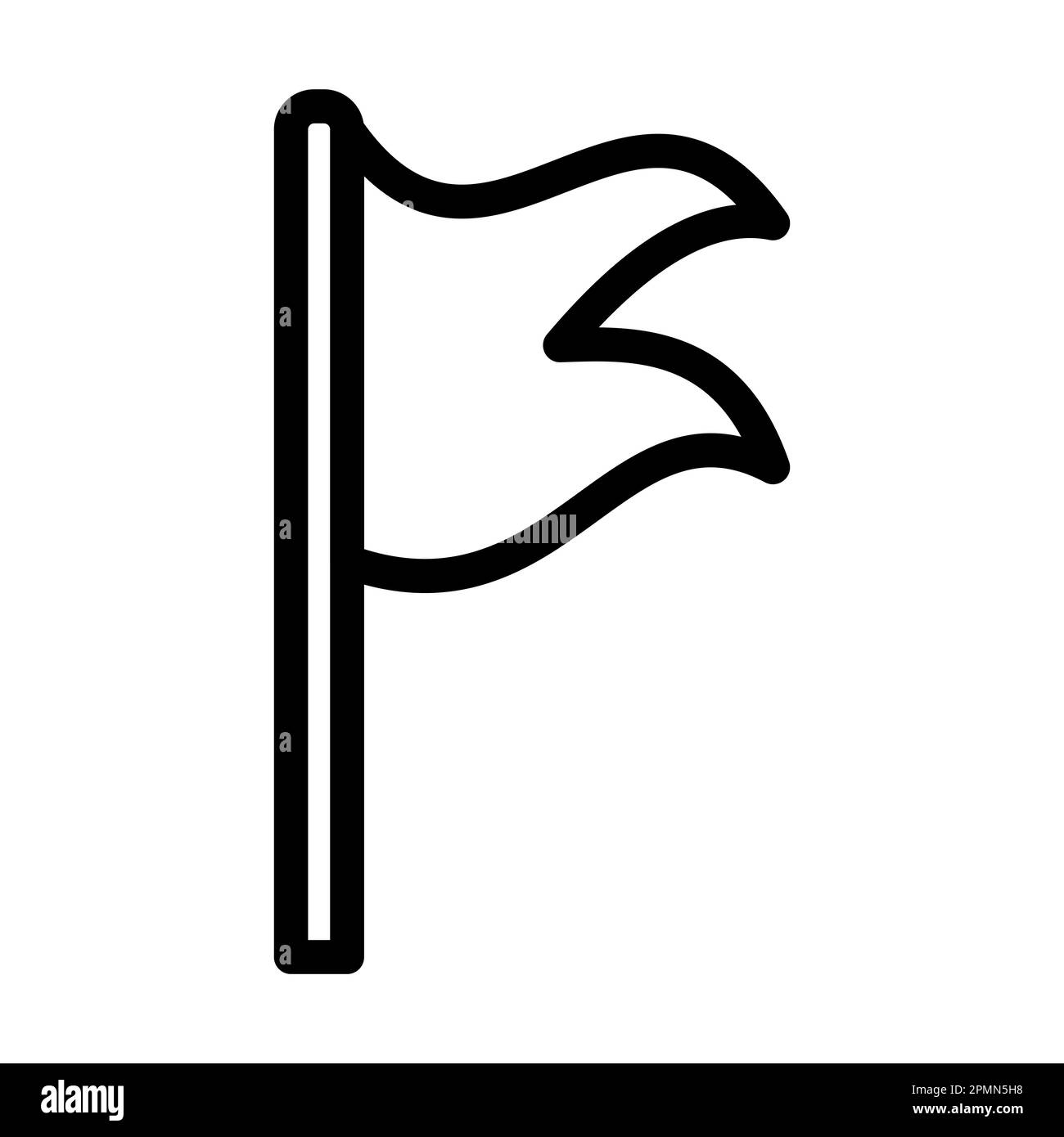 Warning Flag Vector Thick Line Icon For Personal And Commercial Use Stock Photo - Alamy