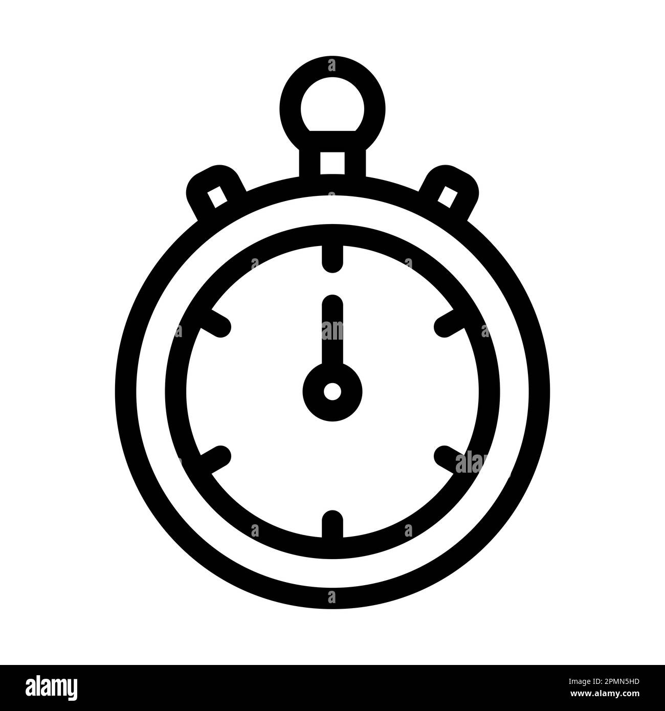 Stopwatch Vector Thick Line Icon For Personal And Commercial Use Stock ...
