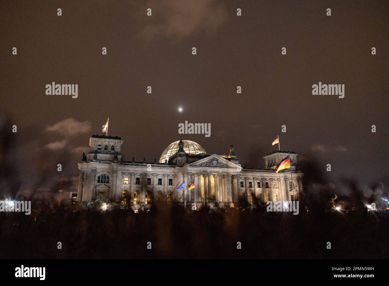 Berlin city by night, explore Germany, street photography Stock Photo ...